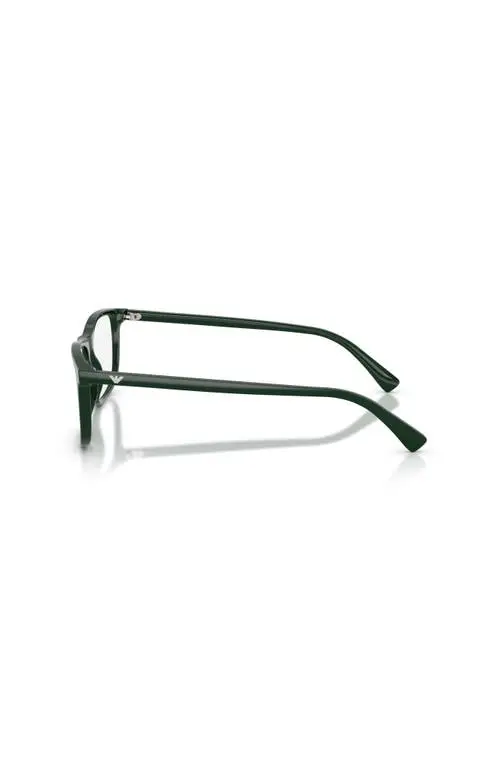 Emporio Armani 54mm Rectangle Optical Glasses - Green