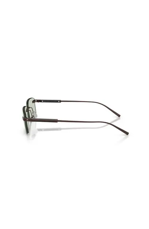 Brunello Cucinelli 54mm Rectangle Optical Glasses - Brown