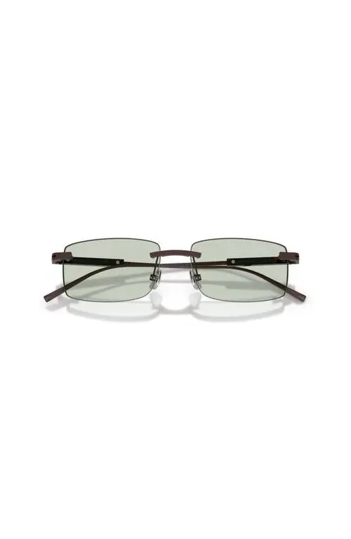 Brunello Cucinelli 54mm Rectangle Optical Glasses - Brown