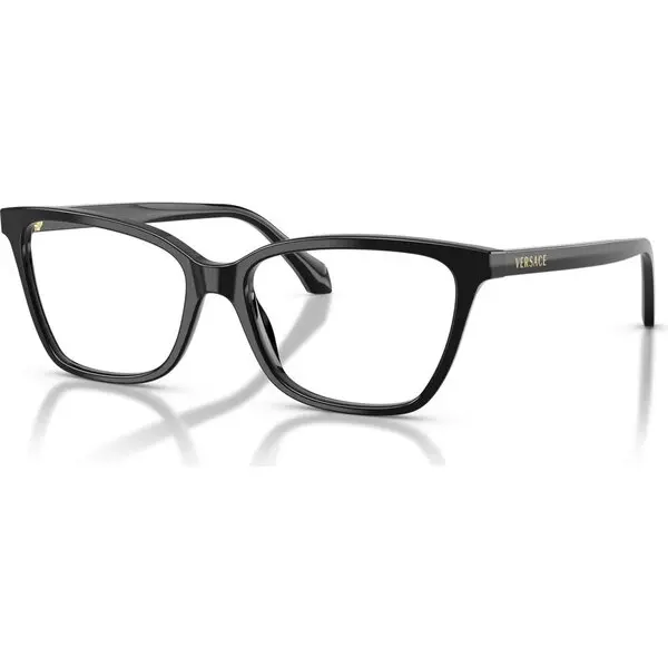 Versace 53mm Cat Eye Optical Glasses - Black