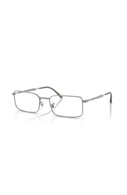 Ray-ban 54mm Rectangle Optical Glasses - Grey