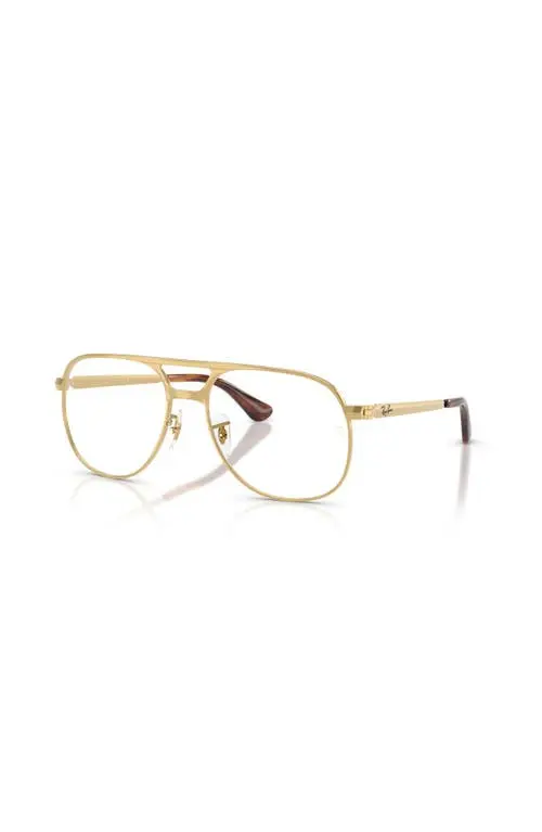 Ray-ban 54mm Square Optical Glasses - Gold