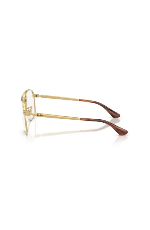 Ray-ban 54mm Square Optical Glasses - Gold