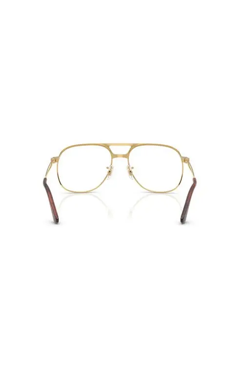 Ray-ban 54mm Square Optical Glasses - Gold