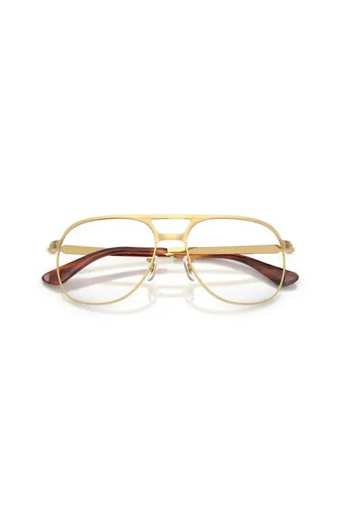 Ray-ban 54mm Square Optical Glasses - Gold
