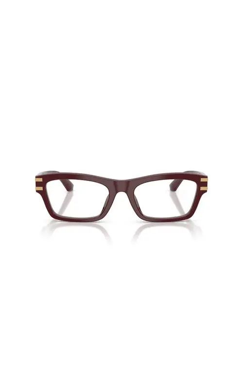 Dolce & Gabbana 52mm Rectangle Optical Glasses - Red