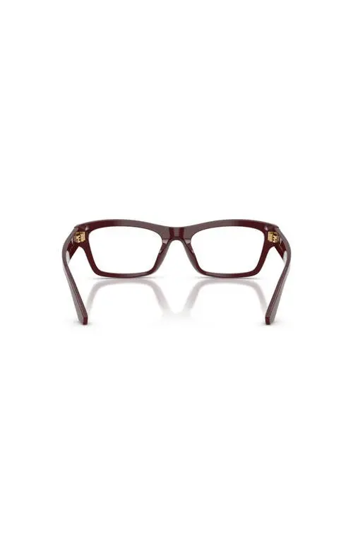 Dolce & Gabbana 52mm Rectangle Optical Glasses - Red