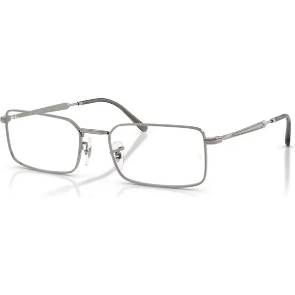 Ray-ban 56mm Rectangle Optical Glasses - Grey