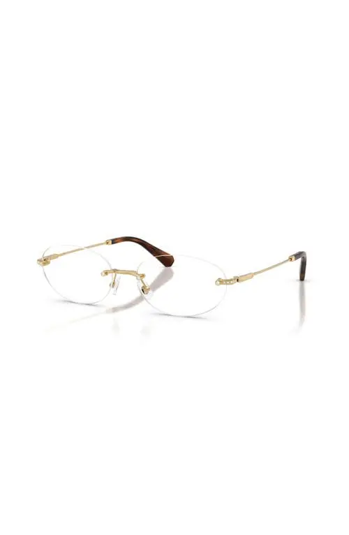 SWAROVSKI 56mm Oval Optical Glasses - Gold