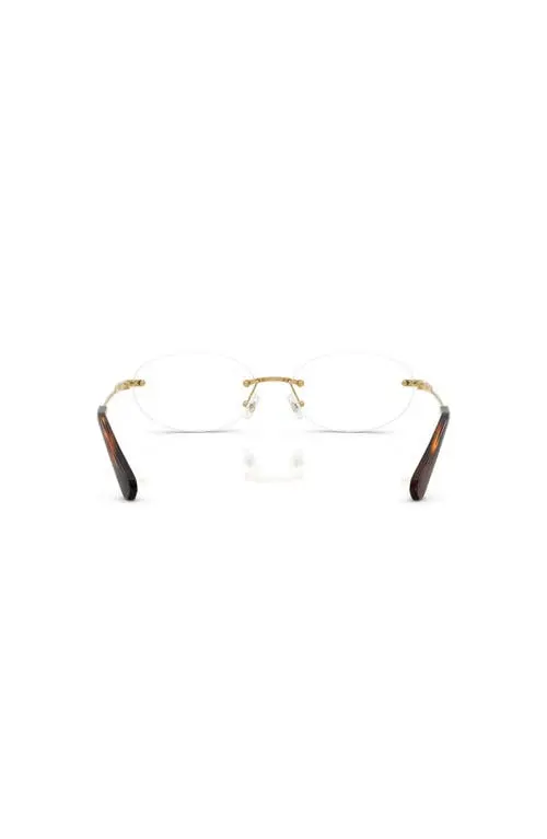 SWAROVSKI 56mm Oval Optical Glasses - Gold