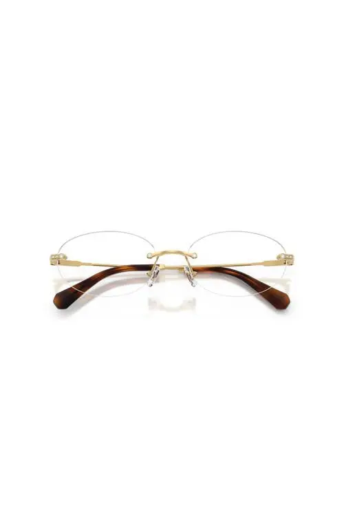 SWAROVSKI 56mm Oval Optical Glasses - Gold
