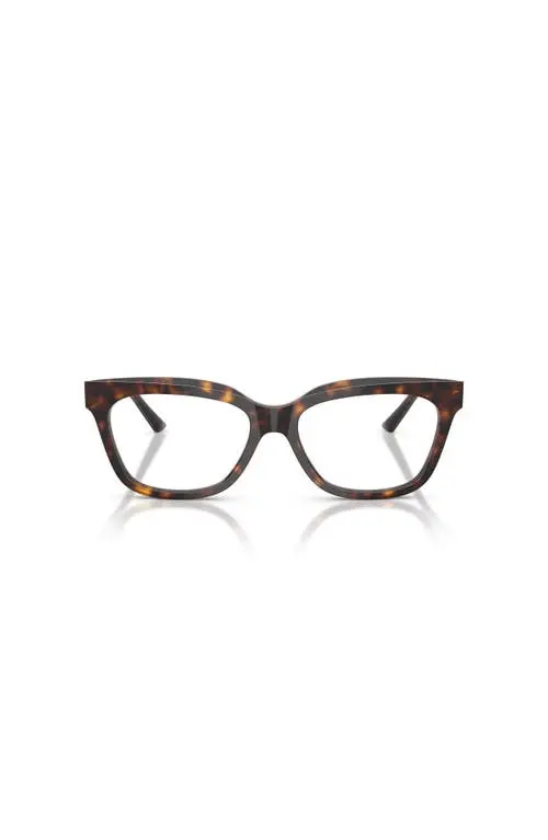 JIMMY CHOO 52mm Rectangle Optical Glasses - Tortoise