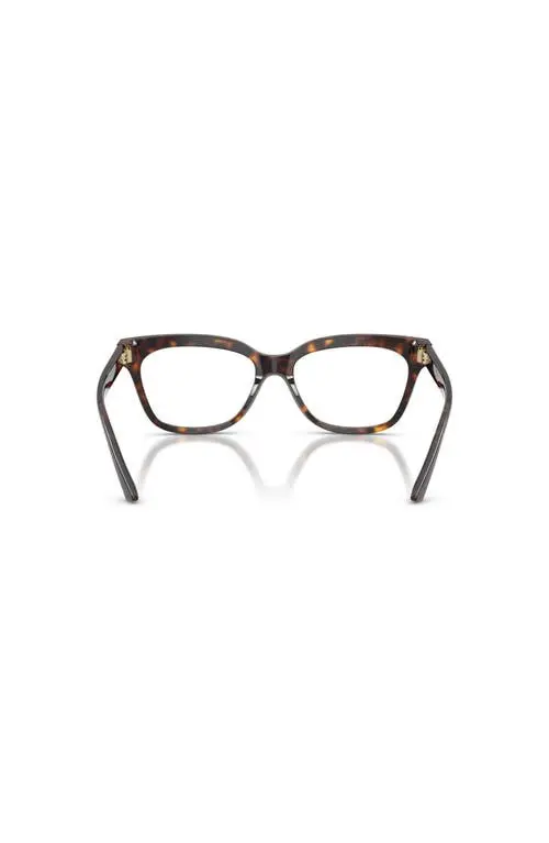 JIMMY CHOO 52mm Rectangle Optical Glasses - Tortoise