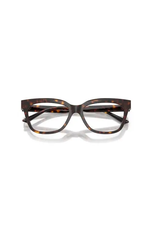 JIMMY CHOO 52mm Rectangle Optical Glasses - Tortoise