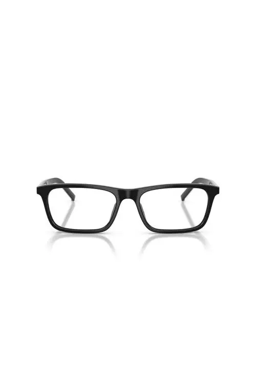 Prada 56mm Rectangle Optical Glasses - Black