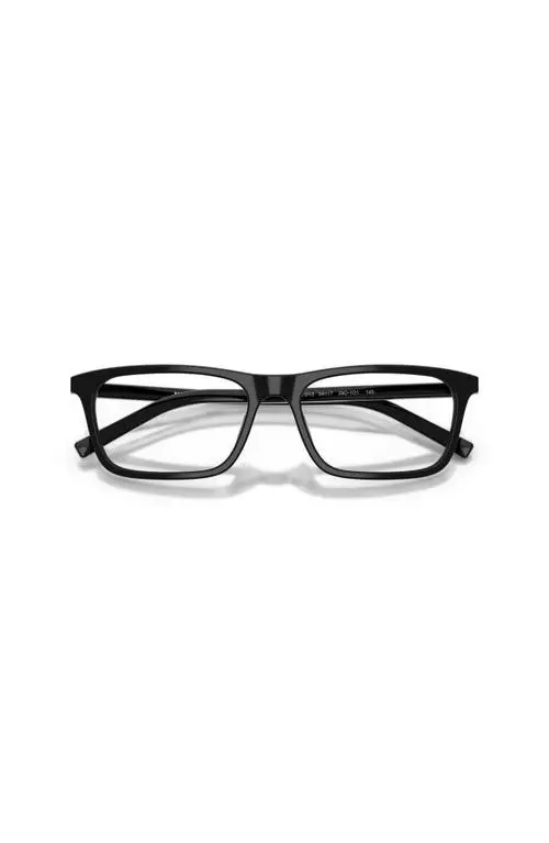 Prada 56mm Rectangle Optical Glasses - Black