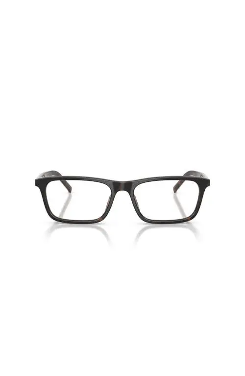 Prada 56mm Rectangle Optical Glasses - Tortoise
