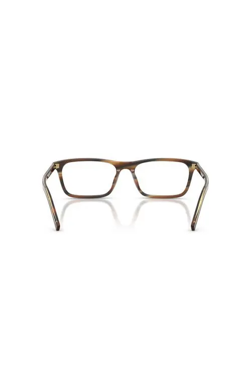 Prada 56mm Rectangle Optical Glasses - Tortoise
