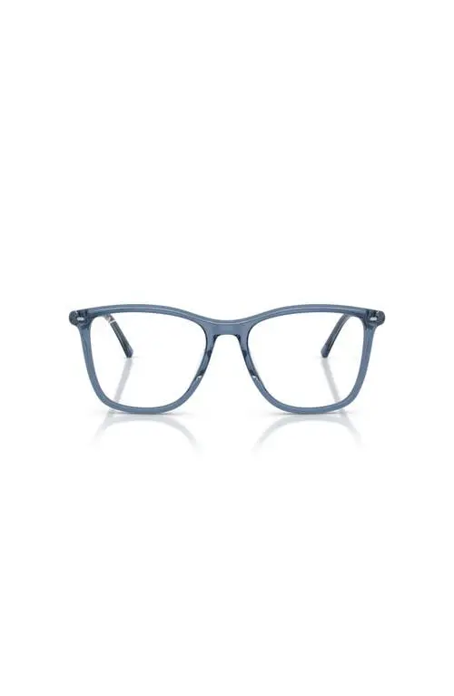Ray-ban 52mm Square Optical Glasses - Blue