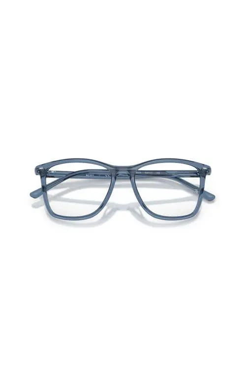 Ray-ban 52mm Square Optical Glasses - Blue