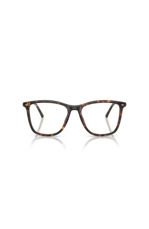 Ray-ban 52mm Square Optical Glasses - Tortoise