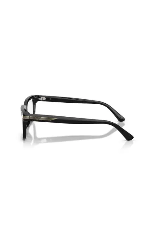 Emporio Armani 53mm Square Optical Glasses - Black