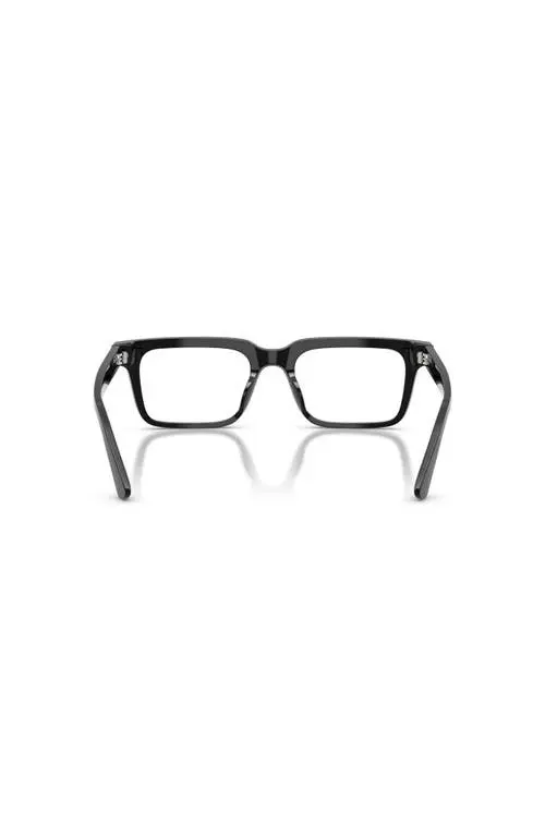 Emporio Armani 53mm Square Optical Glasses - Black