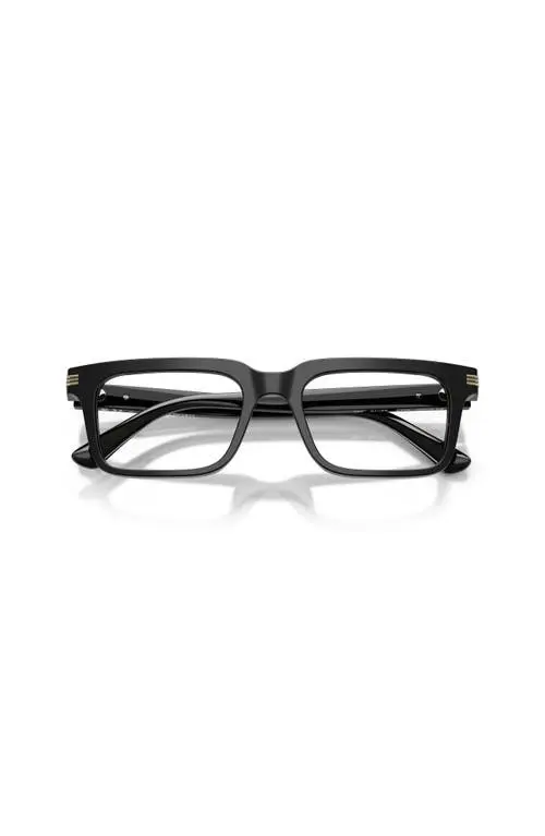 Emporio Armani 53mm Square Optical Glasses - Black