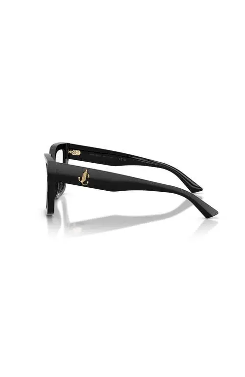 JIMMY CHOO 53mm Square Optical Glasses - Black