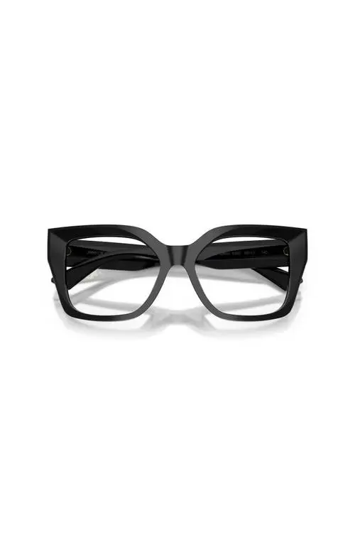 JIMMY CHOO 53mm Square Optical Glasses - Black
