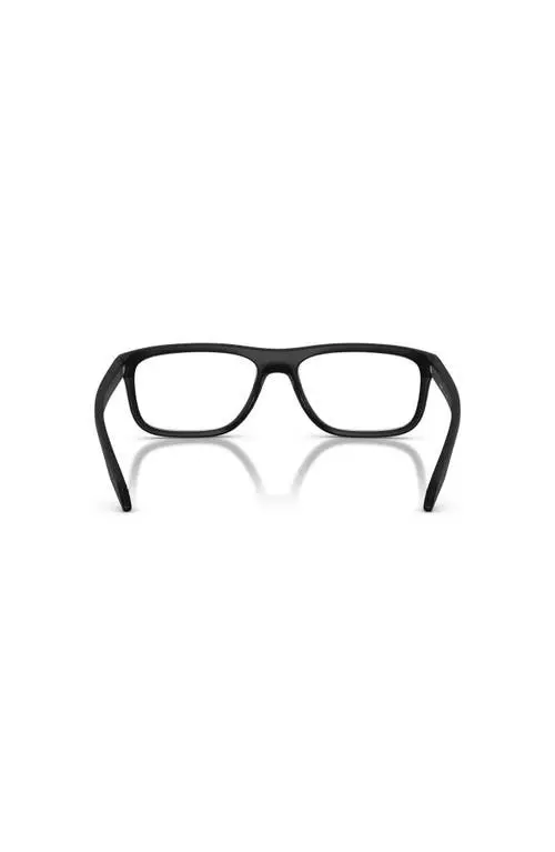 Prada 55mm Rectangle Optical Glasses - Black