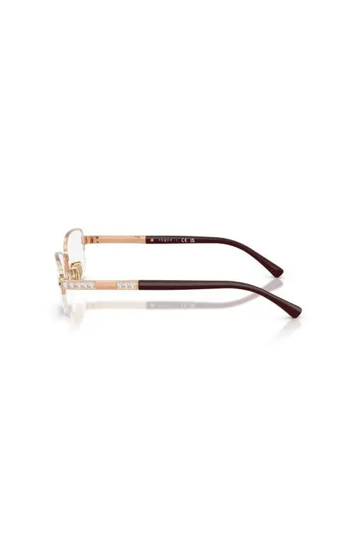 VOGUE EYEWEAR 52mm Rectangle Optical Glasses - Pink