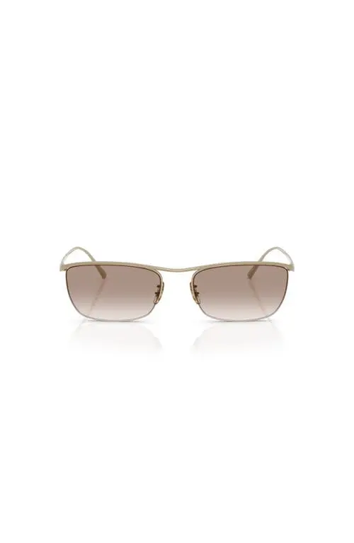 Oliver Spencer 55mm Rectangle Optical Glasses - Gold