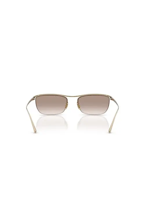 Oliver Spencer 55mm Rectangle Optical Glasses - Gold
