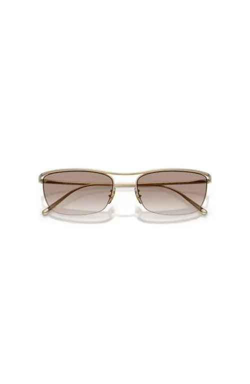 Oliver Spencer 55mm Rectangle Optical Glasses - Gold