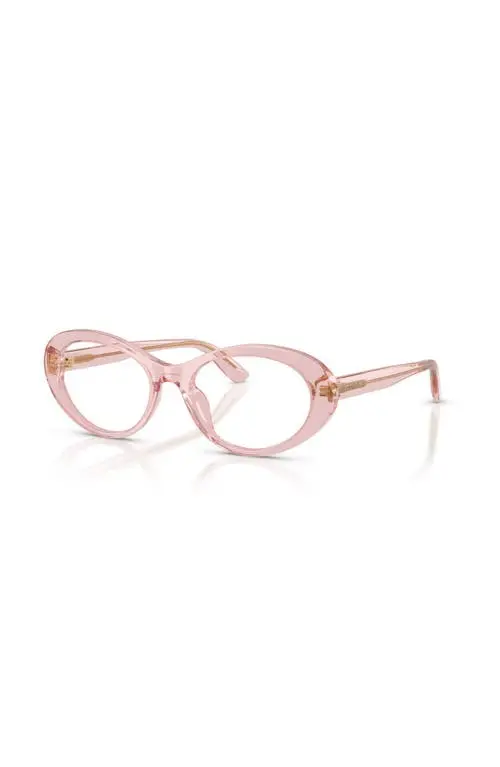 Dolce & Gabbana 53mm Oval Optical Glasses - Pink