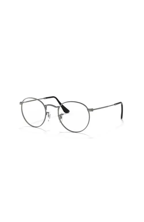 Ray-ban 53mm Round Optical Glasses - Grey