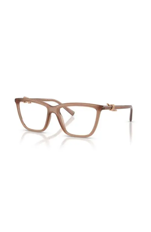 Tiffany & Co. 55mm Cat Eye Optical Glasses - Brown