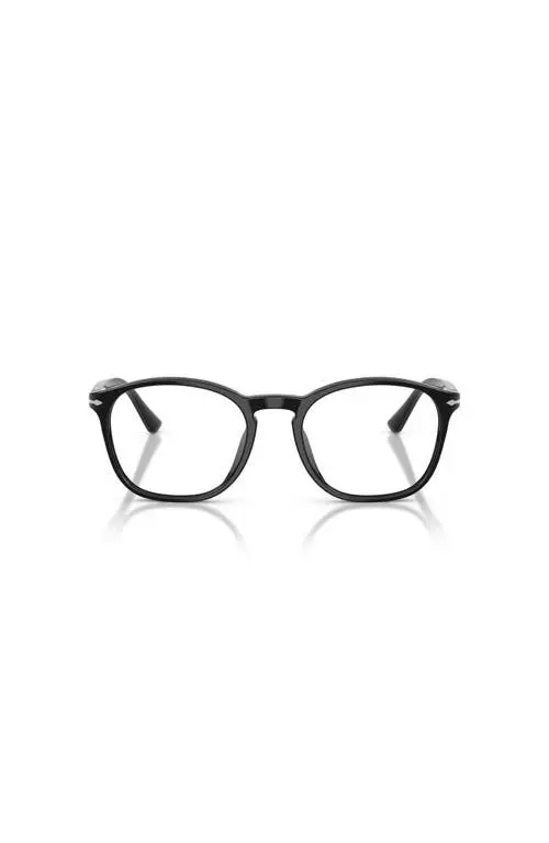 Persol 50mm Square Optical Glasses - Black