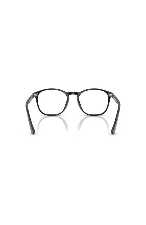 Persol 50mm Square Optical Glasses - Black