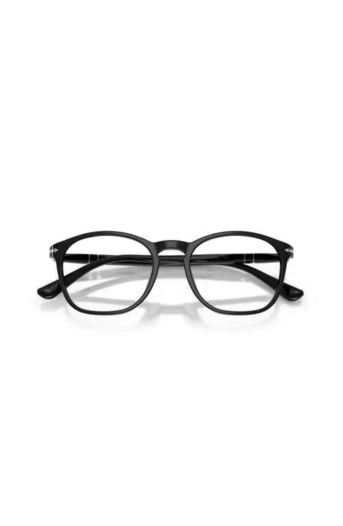 Persol 50mm Square Optical Glasses - Black