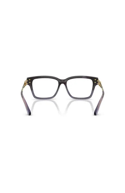 Dolce & Gabbana 52mm Rectangle Optical Glasses - Violet