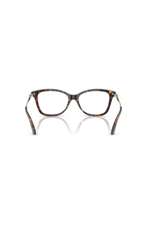 JIMMY CHOO 52mm Rectangle Optical Glasses - Tortoise