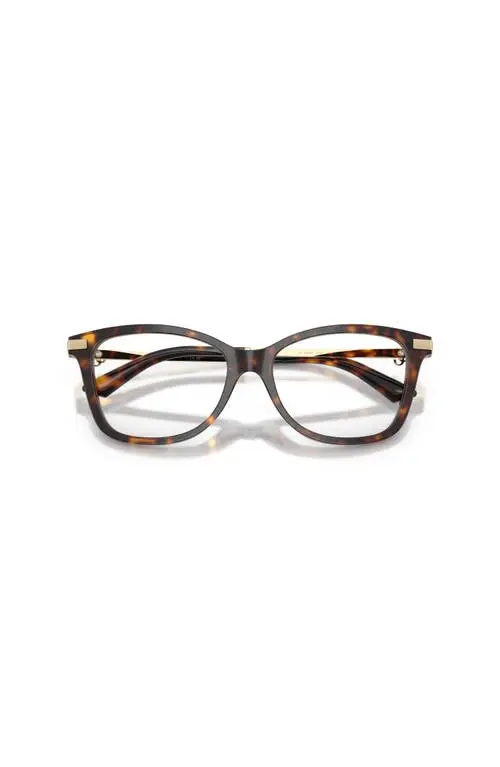 JIMMY CHOO 52mm Rectangle Optical Glasses - Tortoise