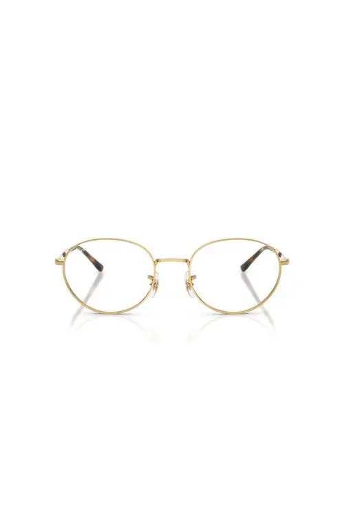 Ray-ban 54mm Oval Optical Glasses - Gold