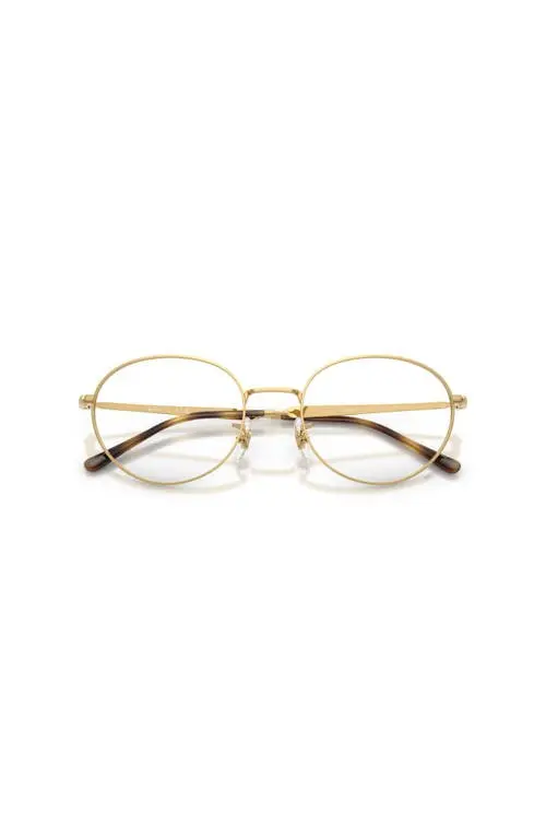 Ray-ban 54mm Oval Optical Glasses - Gold