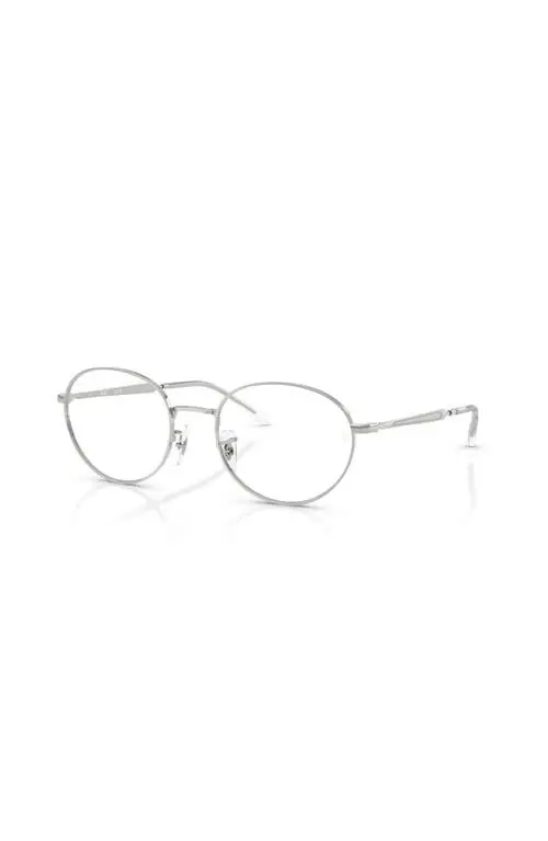 Ray-ban 54mm Oval Optical Glasses - Silver