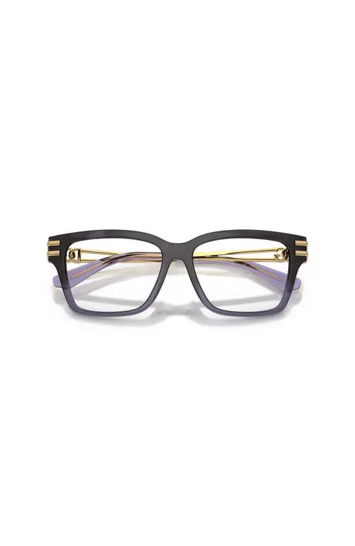 Dolce & Gabbana 54mm Rectangle Optical Glasses - Violet
