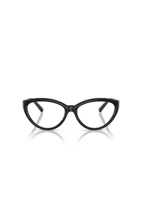Tiffany & Co. 55mm Cat Eye Optical Glasses - Black