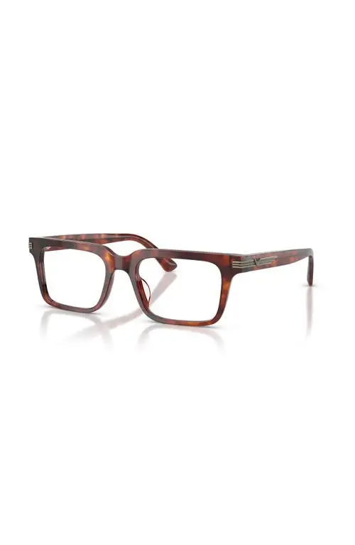Emporio Armani 51mm Square Optical Glasses - Red